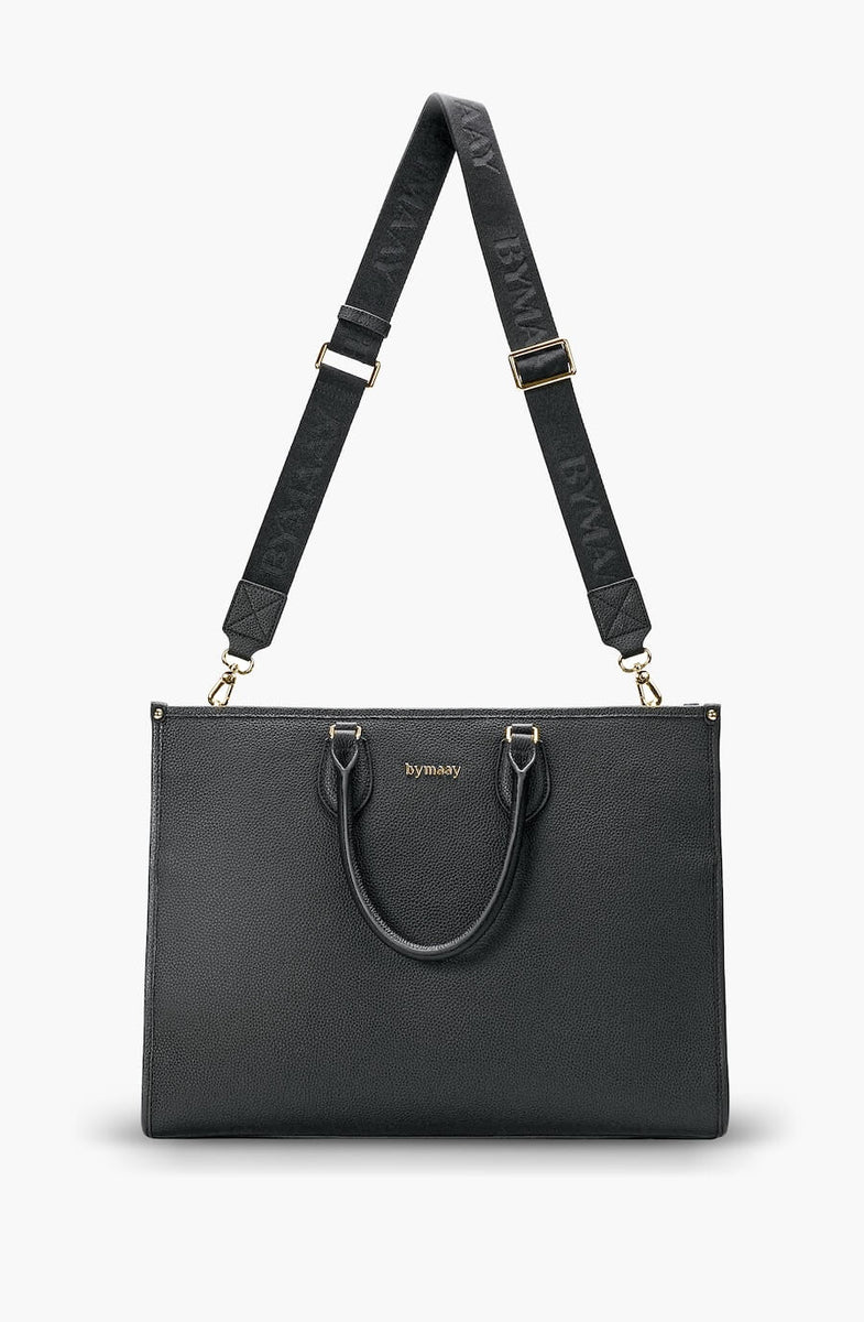 Ambitious Tote Black (Gold) – bymaay